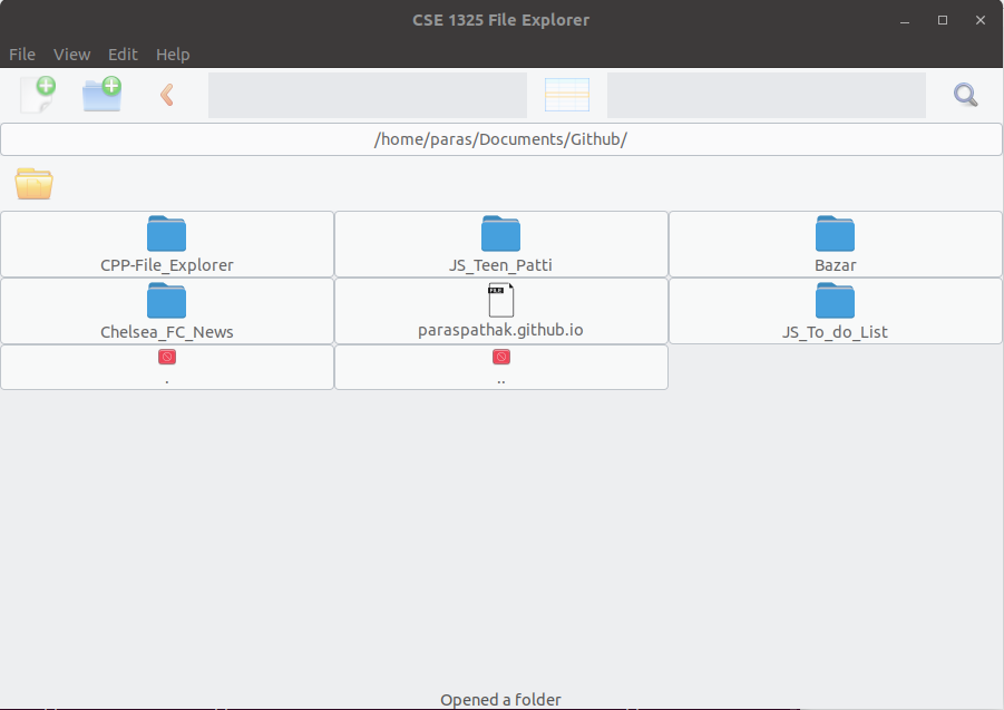 CPP File Explorer GUI